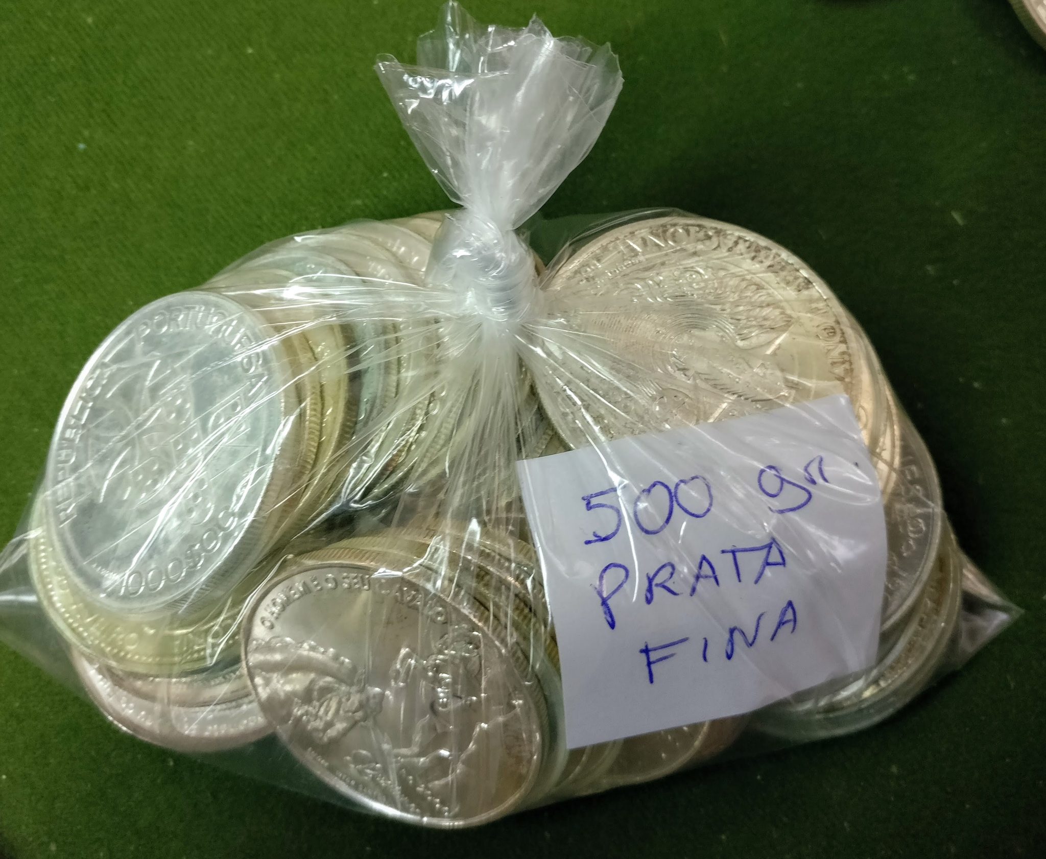 PRATA – 0,500 Kg de prata fina em moedas de prata de Portugal ...