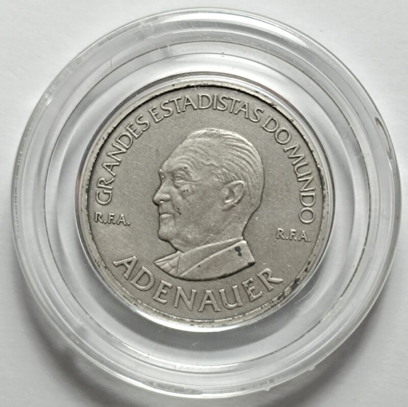 Medalha em prata, Adenauer – RFA (Grandes Estadistas do Mundo ...